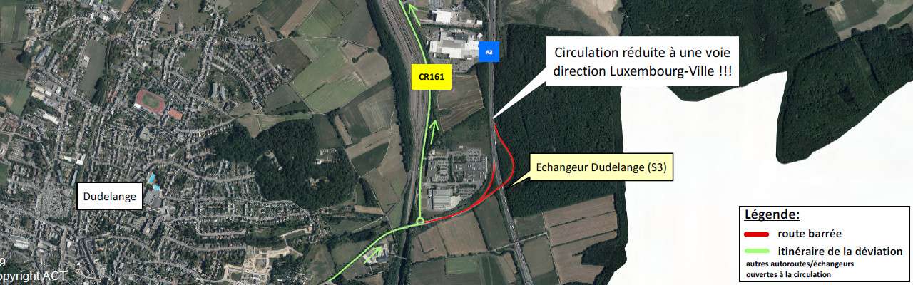 A3: Chantier sur l’échangeur Dudelange-Centre - Actualités - Portail ...