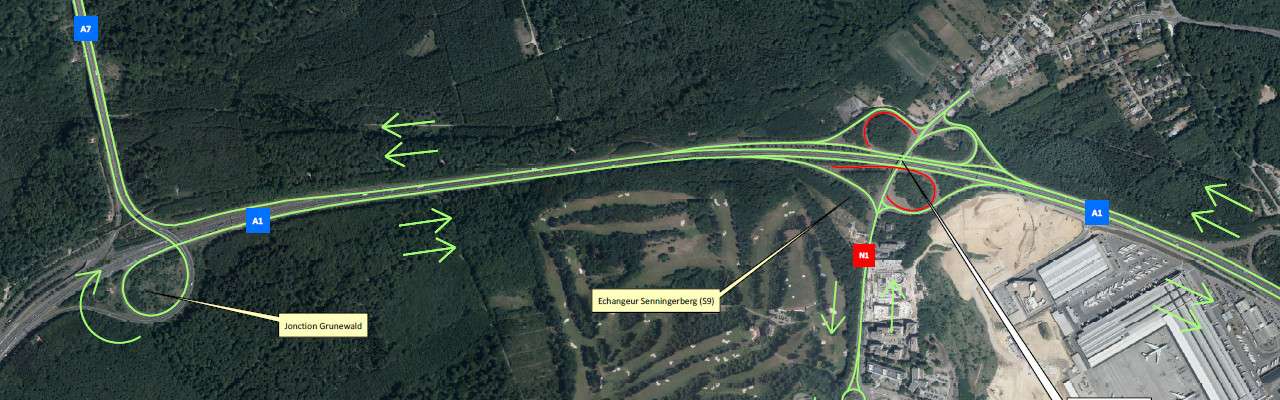Chantier sur l’échangeur Senningerberg - Actualités - Portail des ...