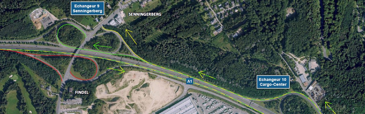 A1: Chantier sur l’échangeur Senningerberg - Actualités - Portail des ...