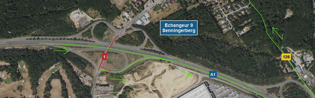 A1: Chantier sur l'échangeur Senningerberg (rectification) - Actualités ...