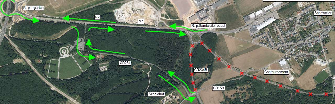 Travaux préparatoires dans le rond-point Sandweiler ouest - Actualités ...
