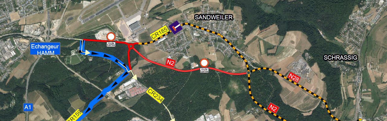 Travaux dans le rond-point Sandweiler - Actualités - Portail des ...