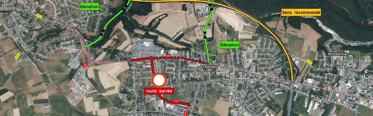 N6: Travaux routiers à Bertrange - Actualités - Portail des travaux ...